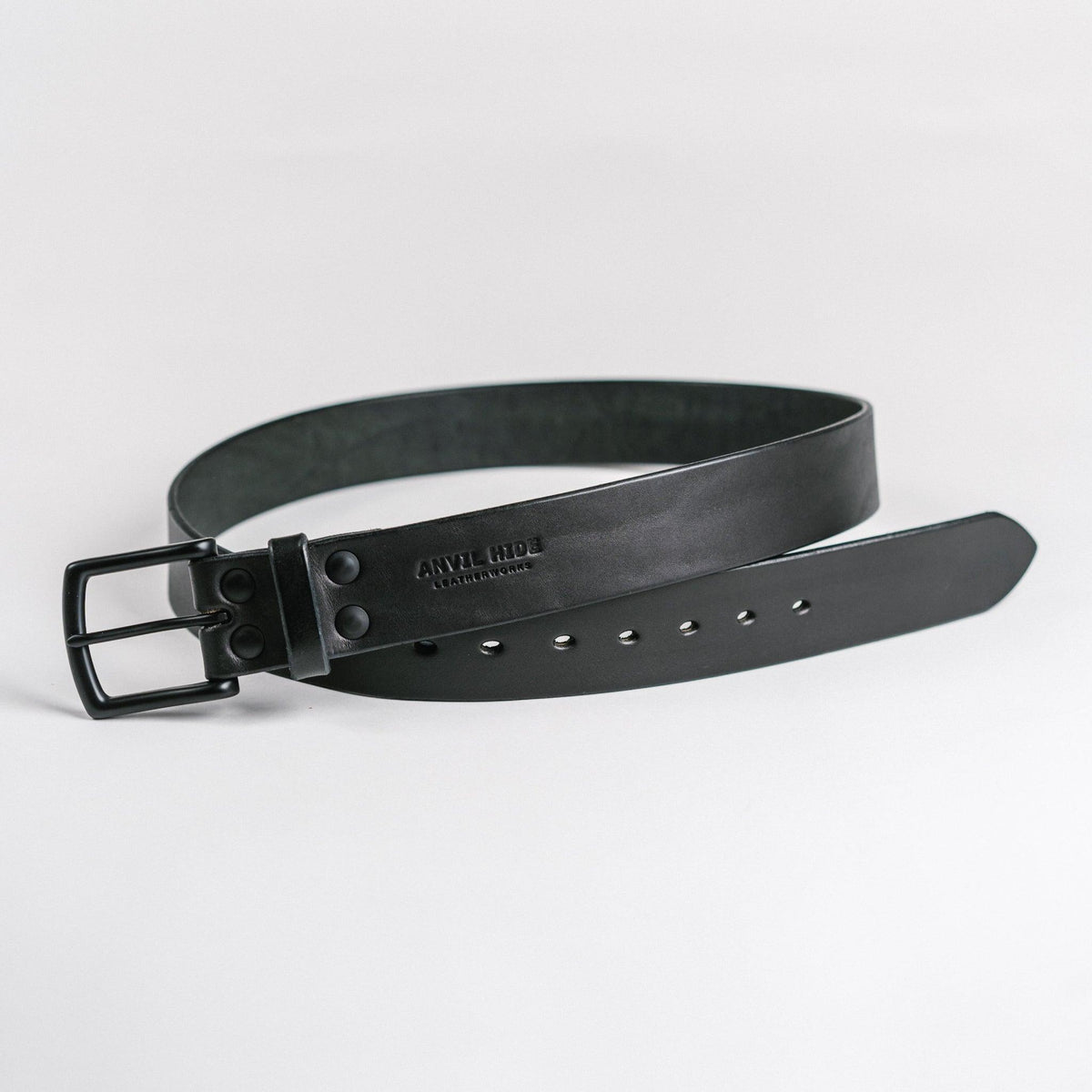 The "Lights out" Belt | Black Leather Everyday Thick Belts – Anvil Hide